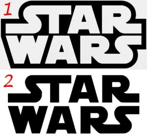 Letras de la película Star Wars - Pegatinas y vinilos